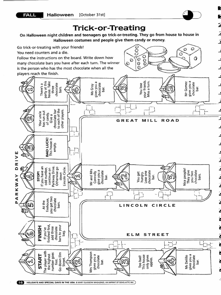 ESL B2 Halloween Board Game | PDF