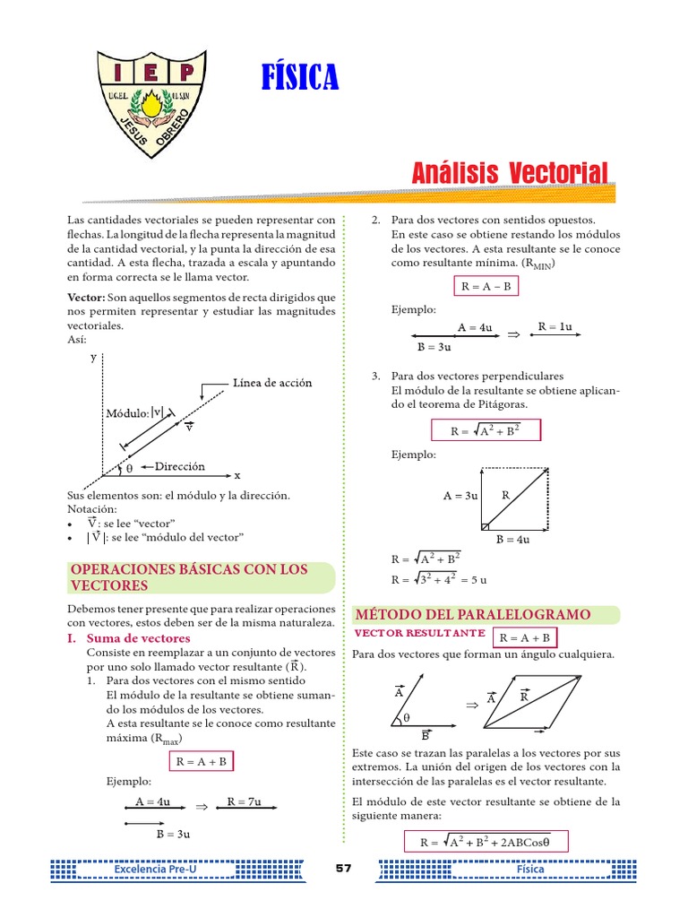 Física 4° Tema I Abril | PDF | Vector Euclidiano | Física