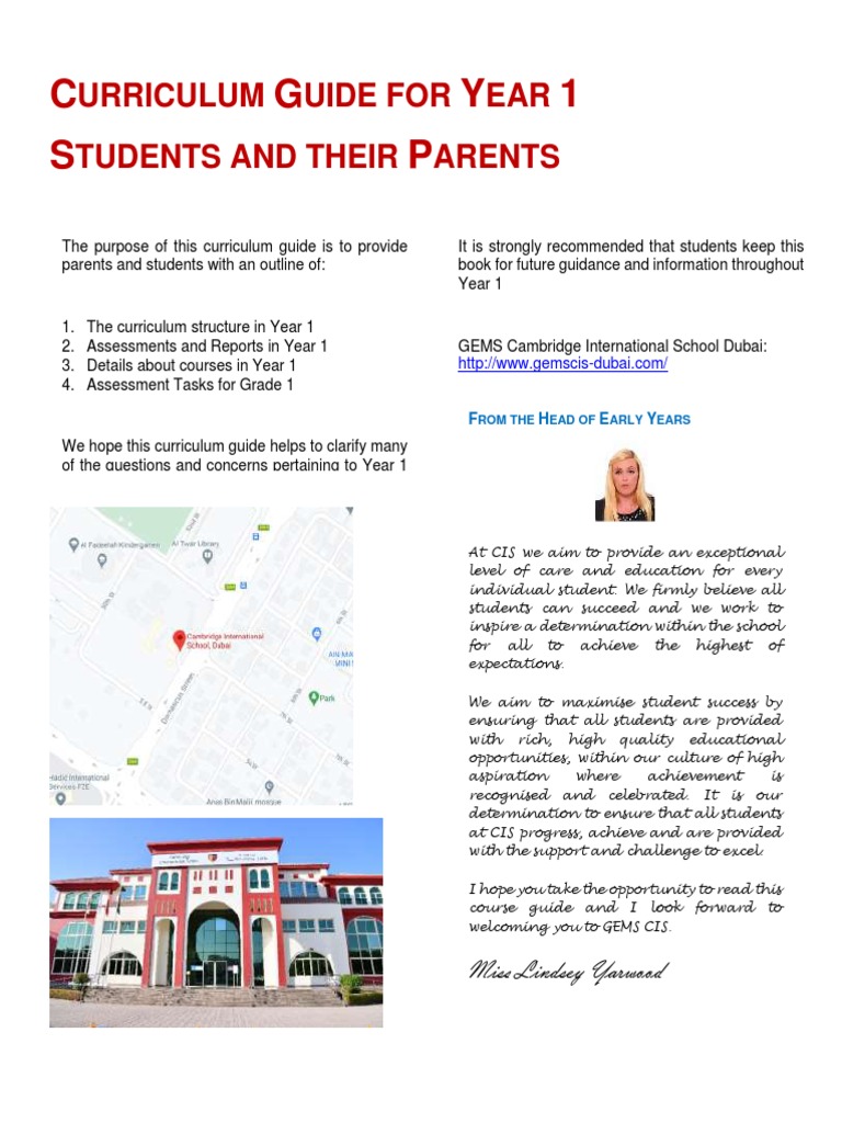 Year 1 Curriculum Guide for Parents | PDF | Geography | Educational ...
