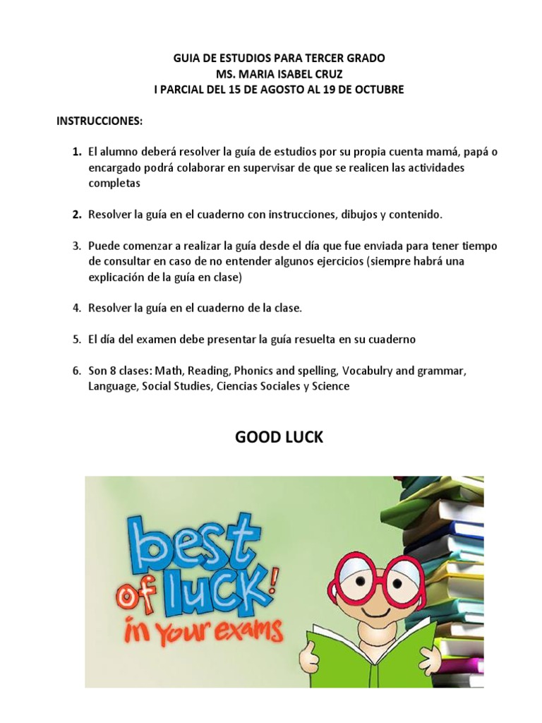 Study Guide Third Grade | PDF