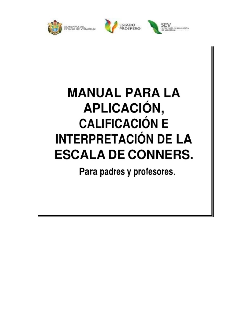 TDAH-Cuestionario de Conners | PDF