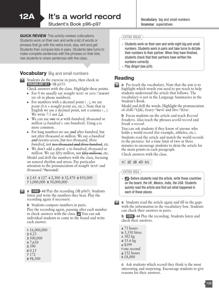 Lessons 12A C | PDF | Perfect (Grammar) | Verb