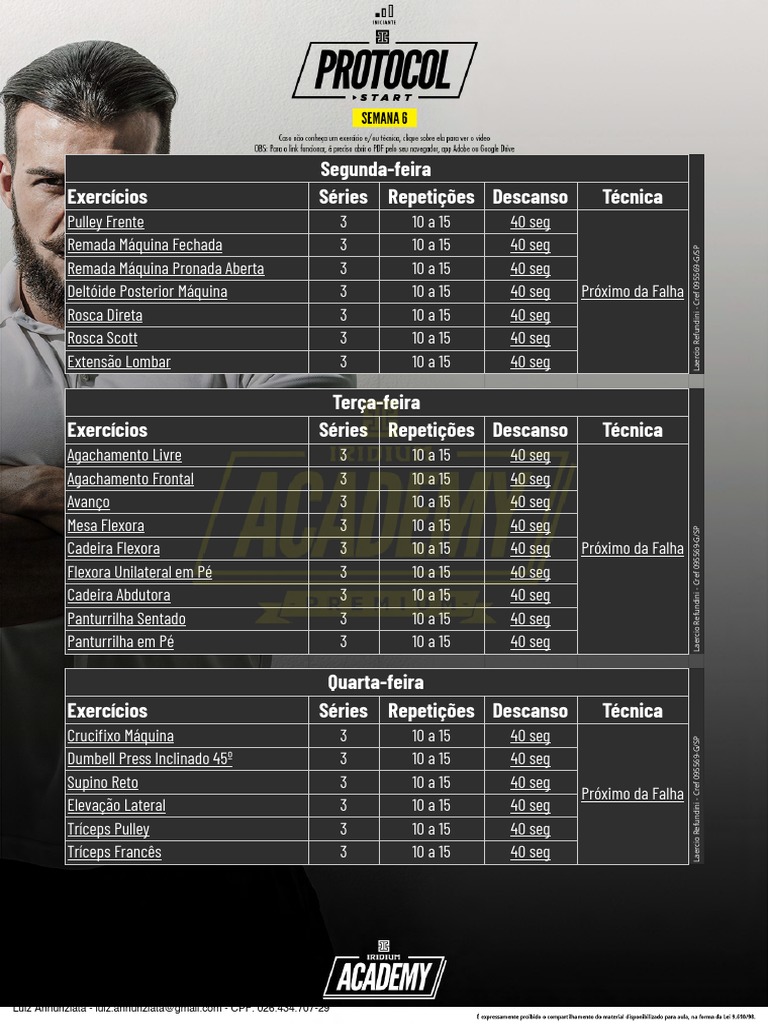 Treino Semanal Laércio Refundini | PDF | Peso | Exercício físico
