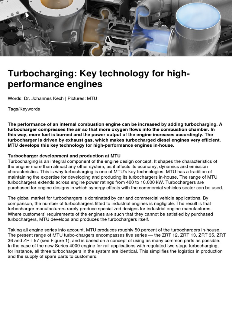 Mtu Turbocharger | PDF | Turbocharger | Engines