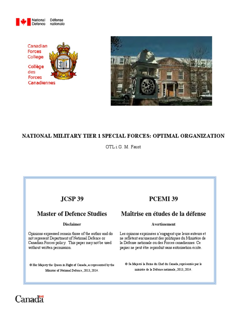 National Military Tier 1 Special Forces | PDF | Forces militaires | Guerre