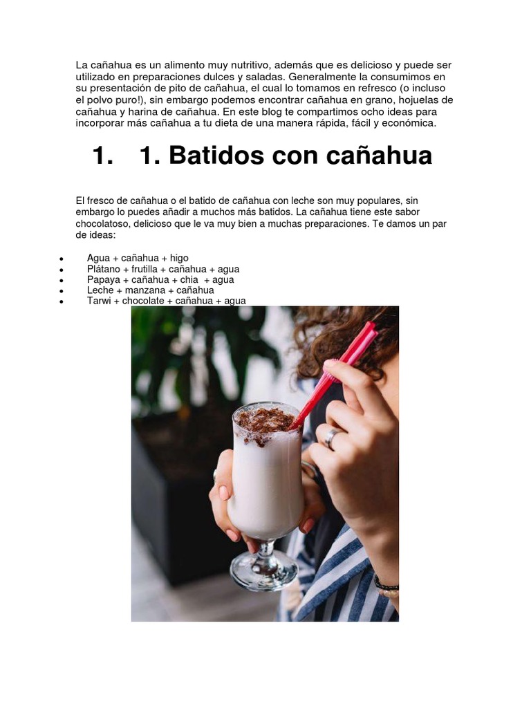La Cañahua Es Un Alimento Muy Nutritivo | PDF