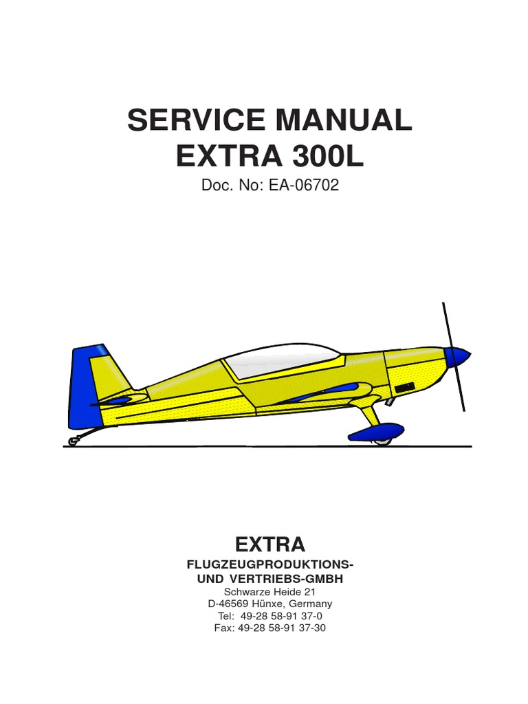 Extra 300L Service Manual | PDF | Aviation | Aircraft