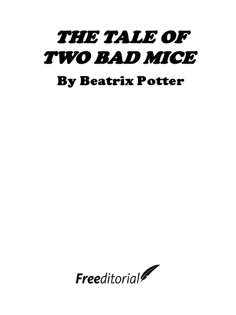 The Tale of Two Bad Mice | PDF | Frederick Warne & Co Books