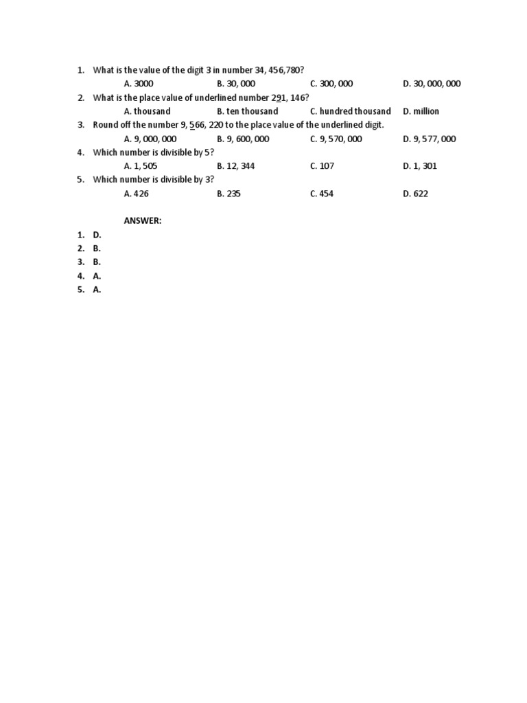 Nat Test Question | PDF