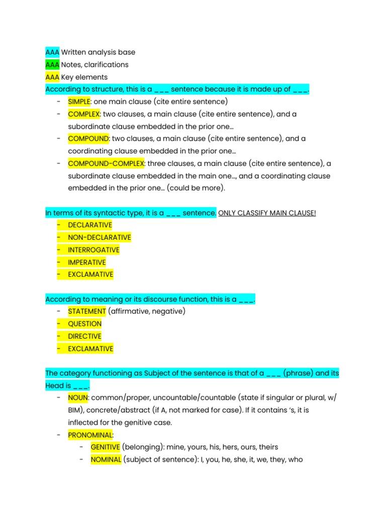 MSS Analysis! | PDF | Clause | Verb