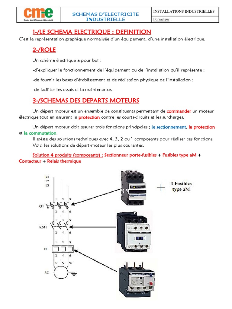 2-Schemas D'electricite Industrielle | PDF | Frein | Mécanique