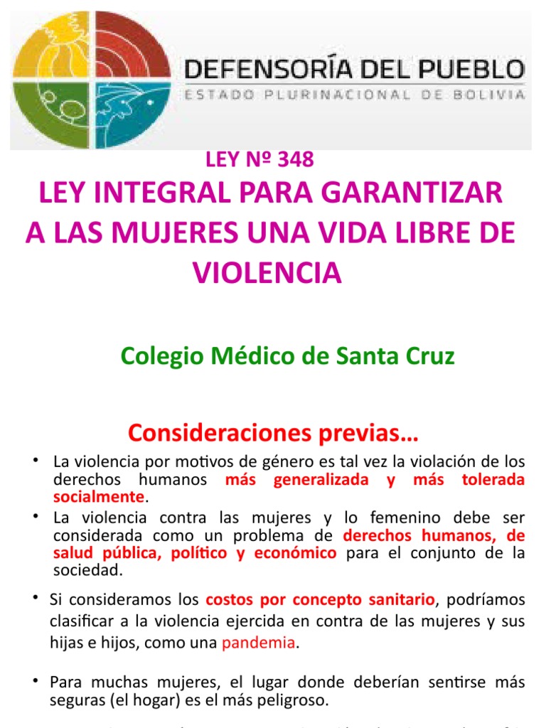 348 - LEY - INTEGRAL - CONTRA - LA - VIOLENCIA - HACIA - LAS - MUJERES-exposicion Continuo | PDF ...