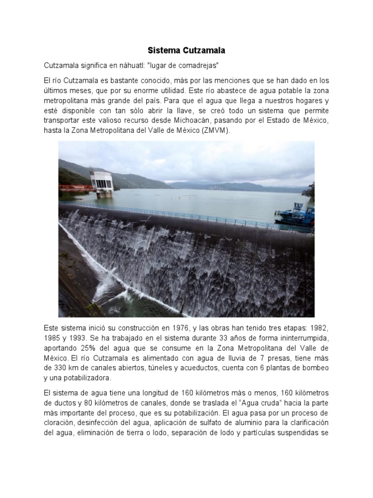 Sistema Cutzamala Emi | PDF | Agua | Agua potable