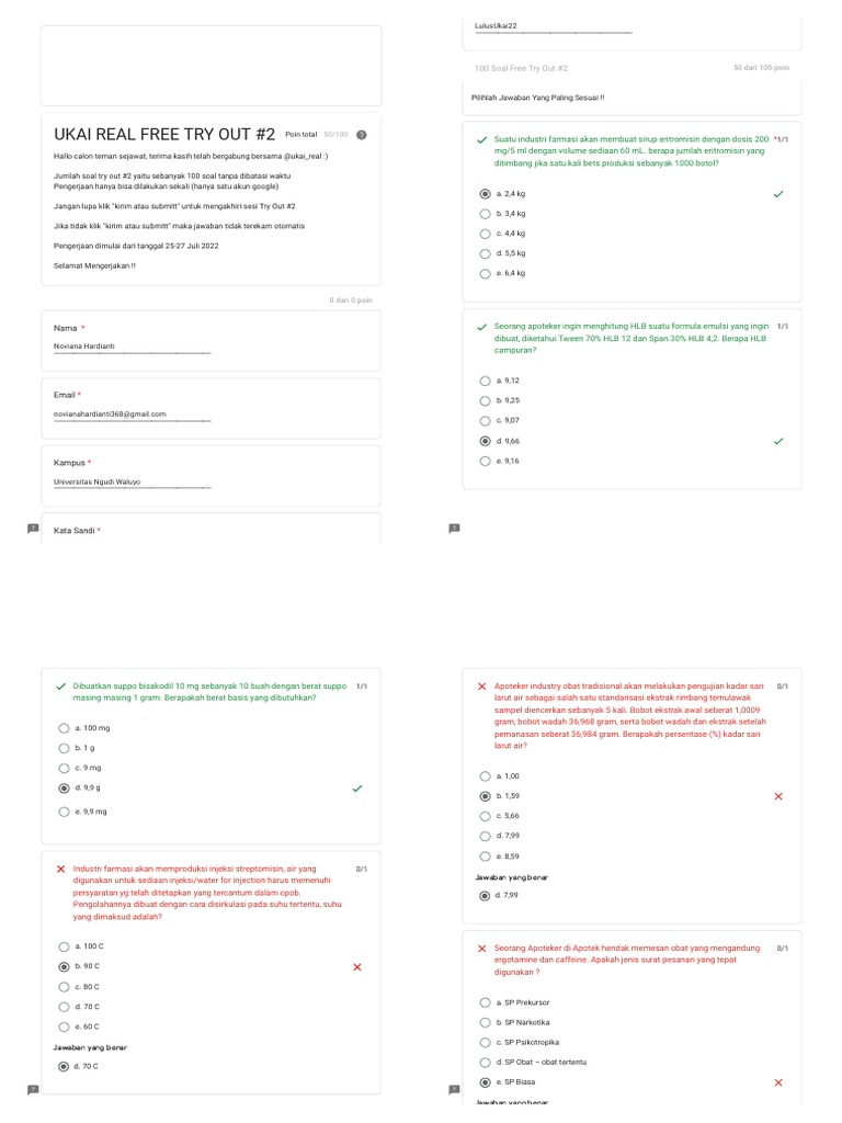 Soal Ukai Real Free Try Out #2 | PDF