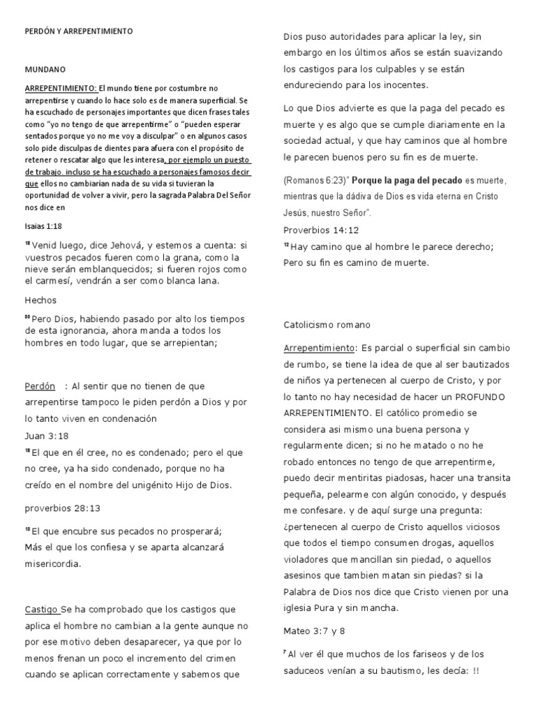 Arrepentimiento y Perdón en Niños | PDF | Creencia religiosa y doctrina