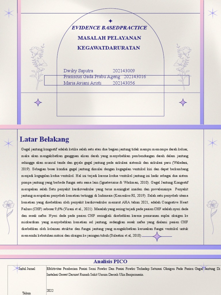 EBN - Kel 1 | PDF | Kesehatan Holistik | Sains & Matematika