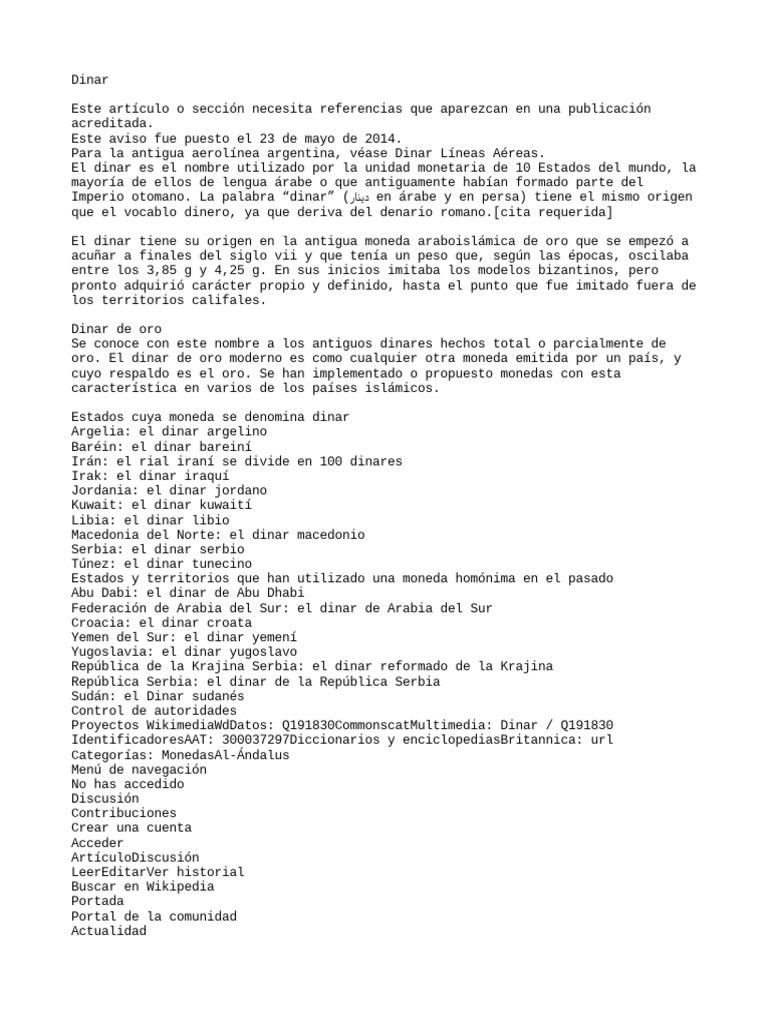 Dina | PDF | Moneda | Mercado de divisas