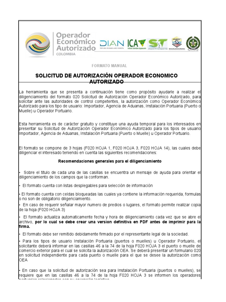 Plantilla F020 Manual | PDF