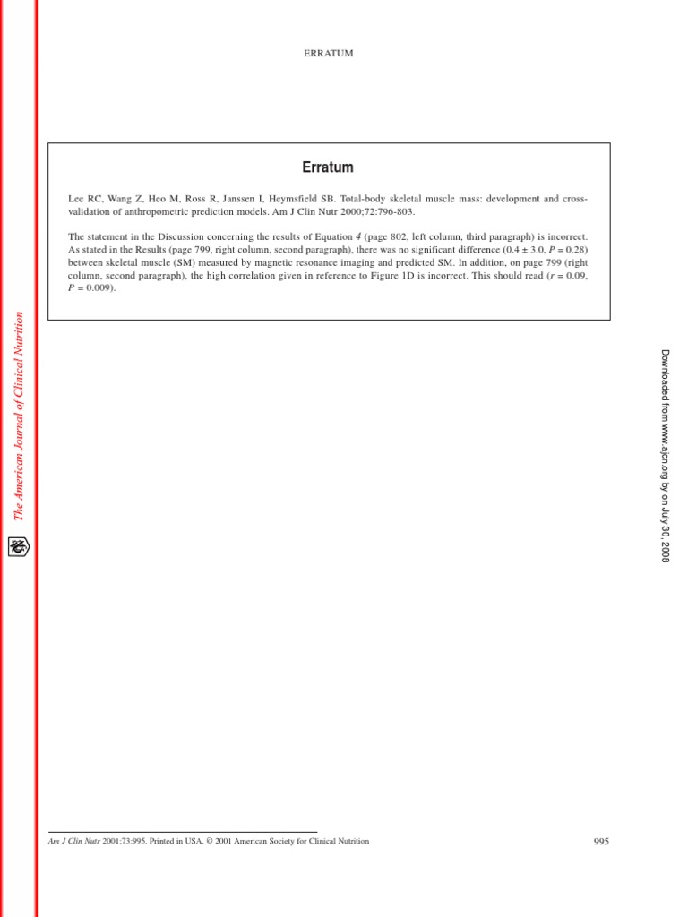 2000 Lee Et Al Article Pdf Body Mass Index