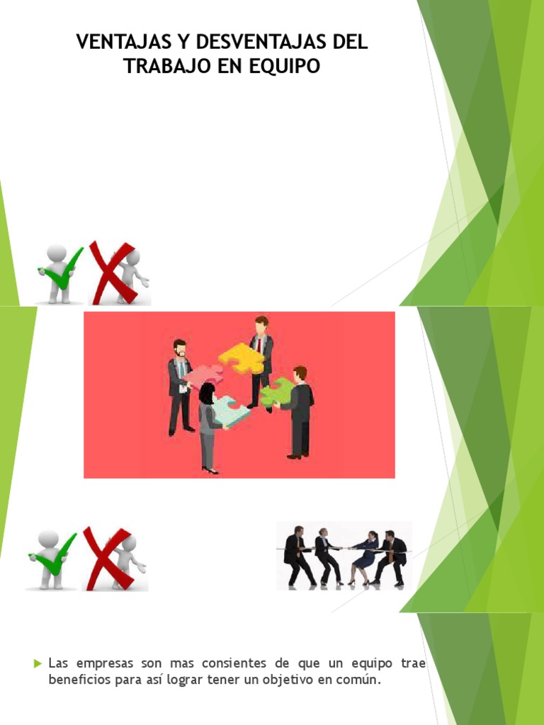 Ventajas Y Desventajas Del Trabajo En Equipo Pdf Liderazgo