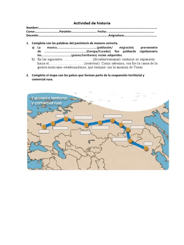 ADAPTACIONActividad de Historia | PDF