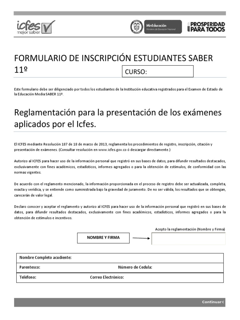 Formulario Icfes 2021 | PDF | Educación primaria