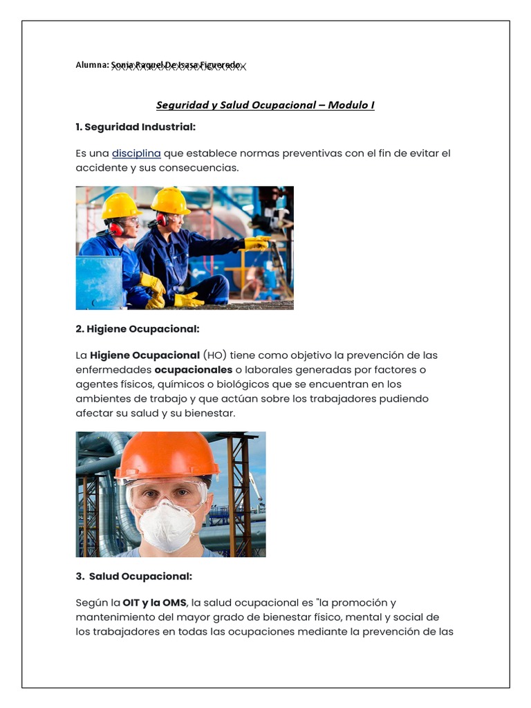 Repaso de Lo Aprendido - Seguridad y Salud Ocupacional | Descargar gratis PDF | Riesgo ...