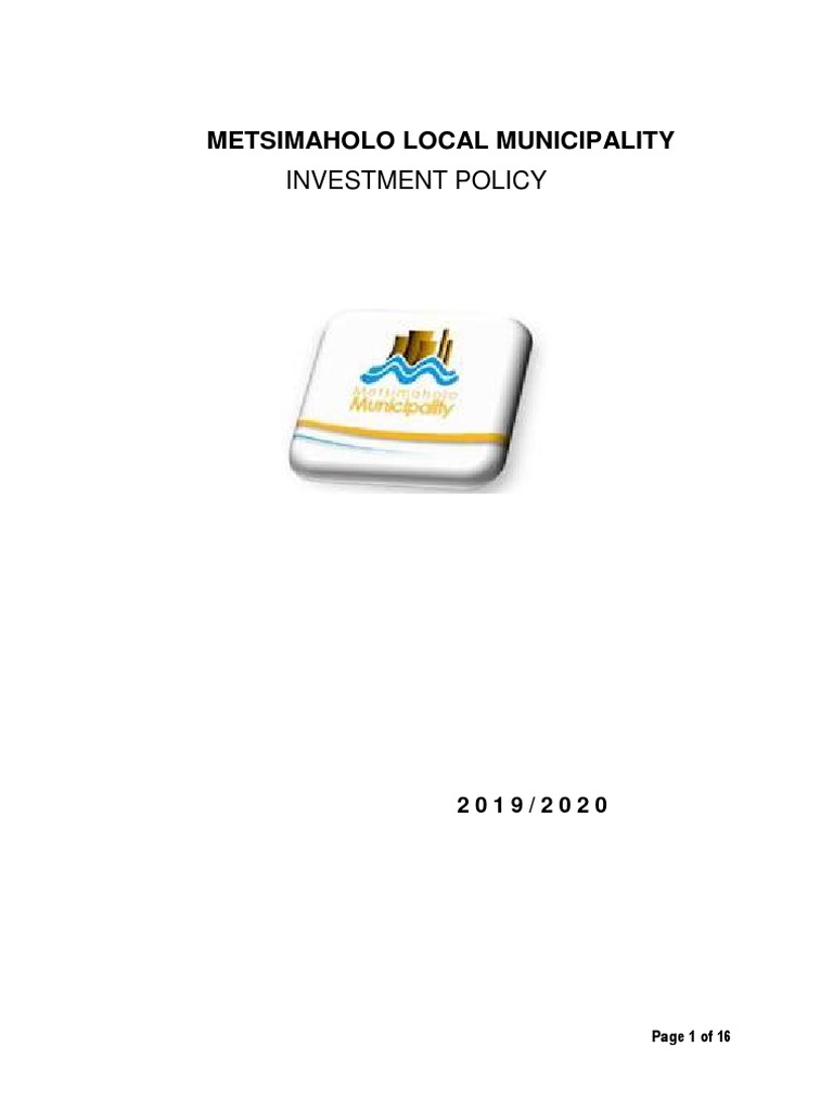 Investment Policy | PDF | Investing | Banks