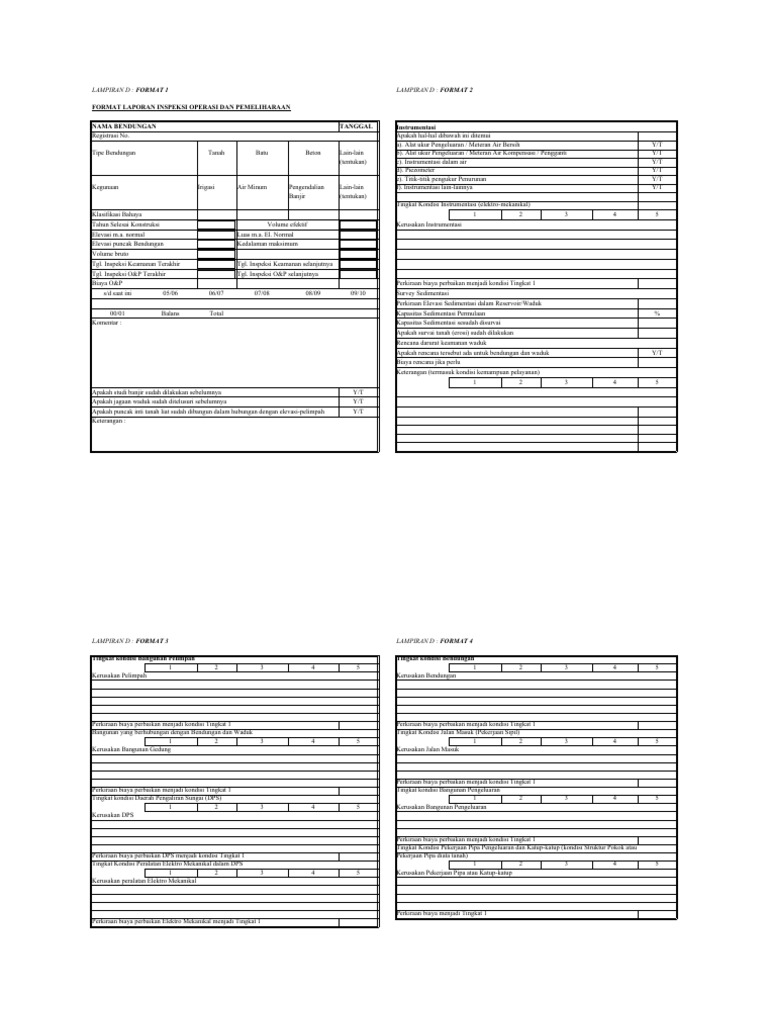 LAMPIRAN D - FORM DATA PERIKSA O & P-W | PDF