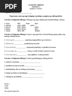 ESP 3 Activity Sheet Q4 W1 | PDF