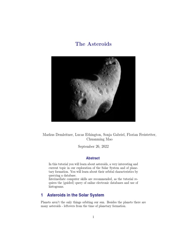 Asteroids | PDF | Planets | Asteroid