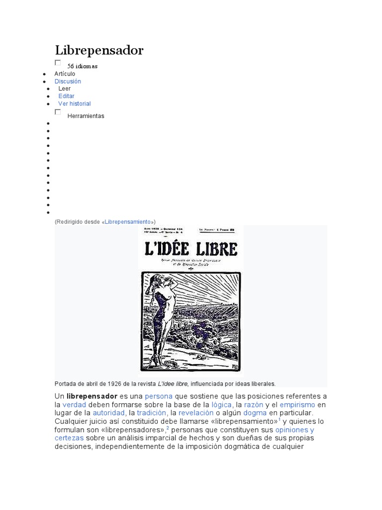 Librepensador | Descargar gratis PDF | Pensamiento libre | Movimientos ...