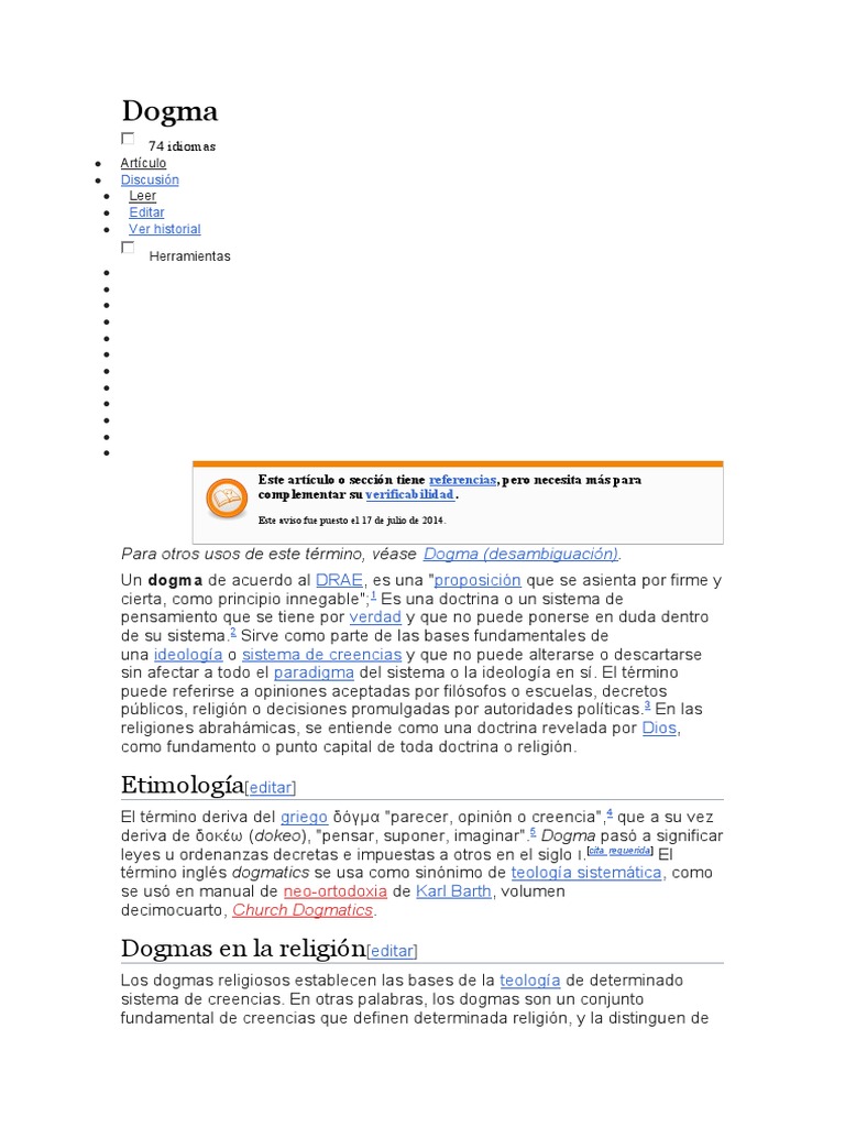 Definición y Tipos de Dogmas Religiosos | PDF | Dogma | Creencia ...