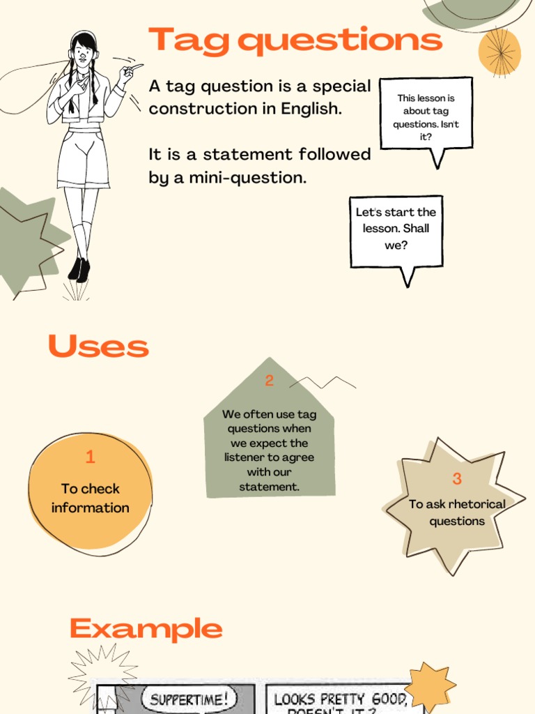 Tag Questions Presentation | PDF | Linguistic Morphology | Components