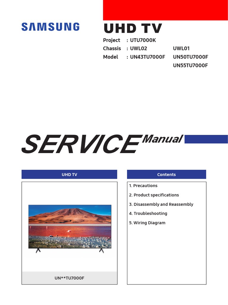 Samsung Un43tu7000f | PDF | Electrostatic Discharge | Ac Power Plugs ...