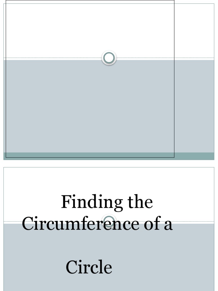 Finding The Circumference of A Circle | PDF