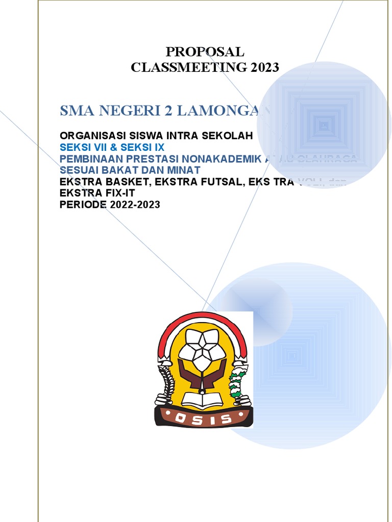 Proposal Classmeet 22-23 (Neosis) | PDF