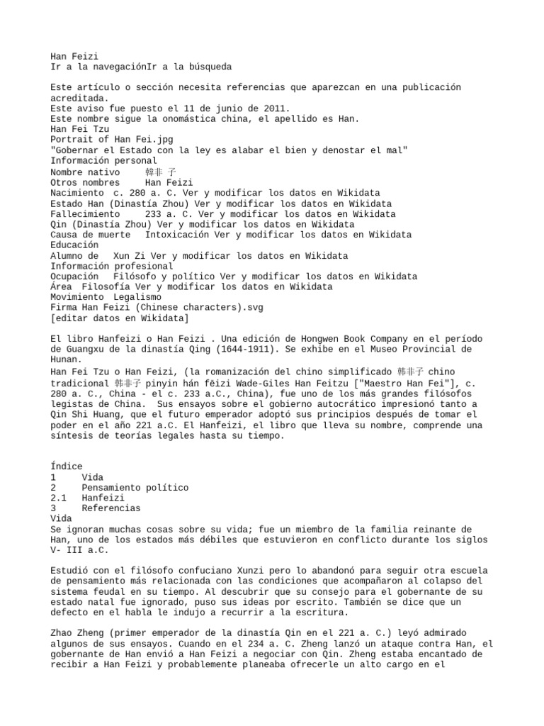 Han Feizi Lit | PDF | China | Política mundial