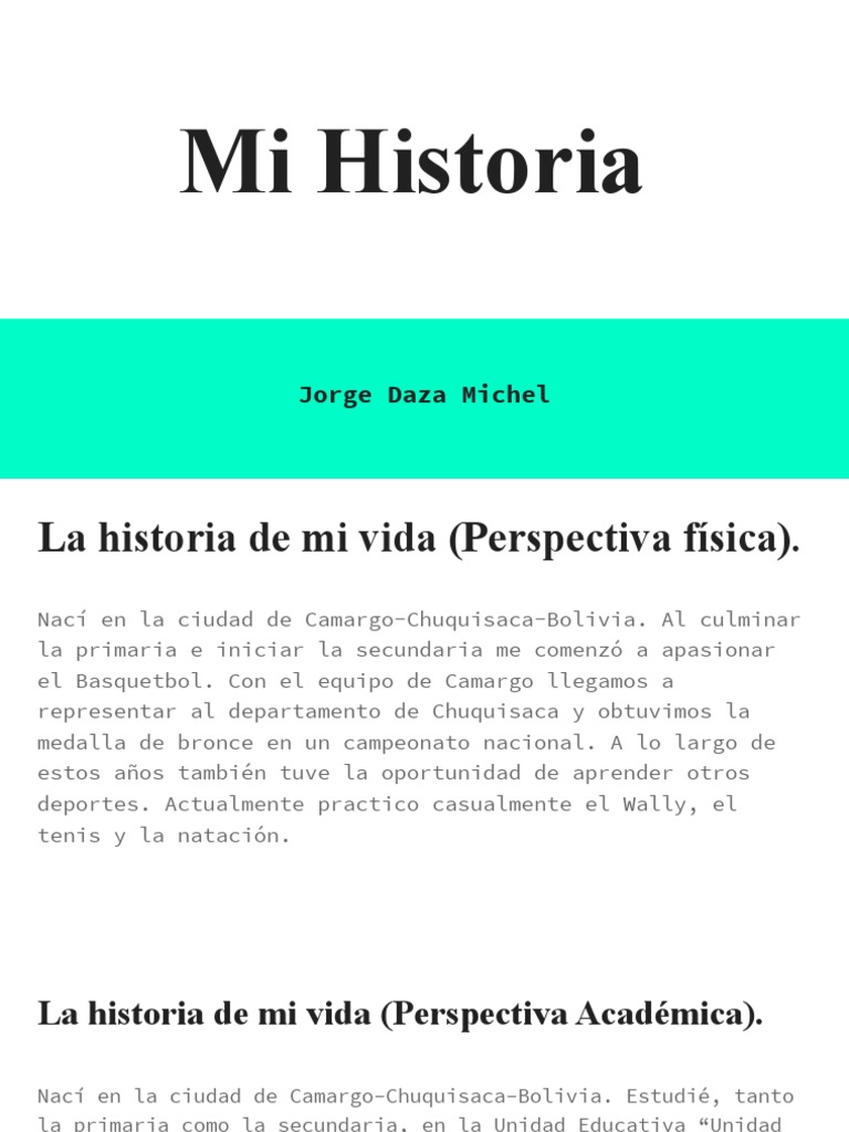 Mi Historia | PDF