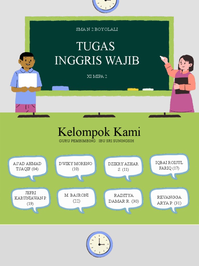 Tugas PPT Inggris Wajib | PDF