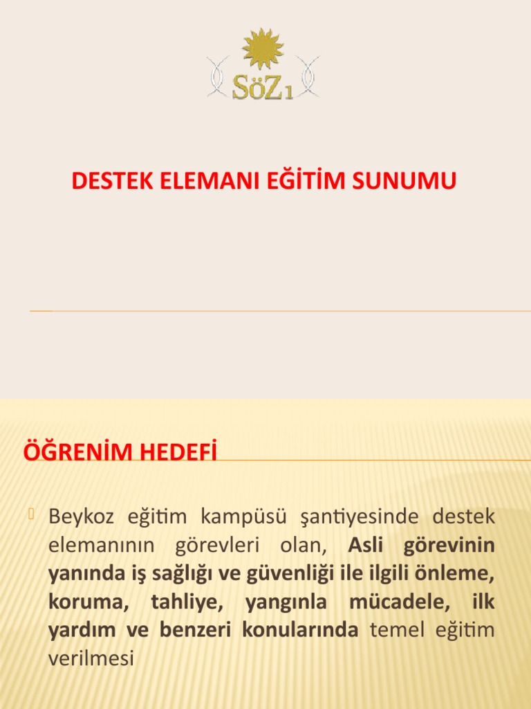 Destek Elemanı Eğitimi | PDF