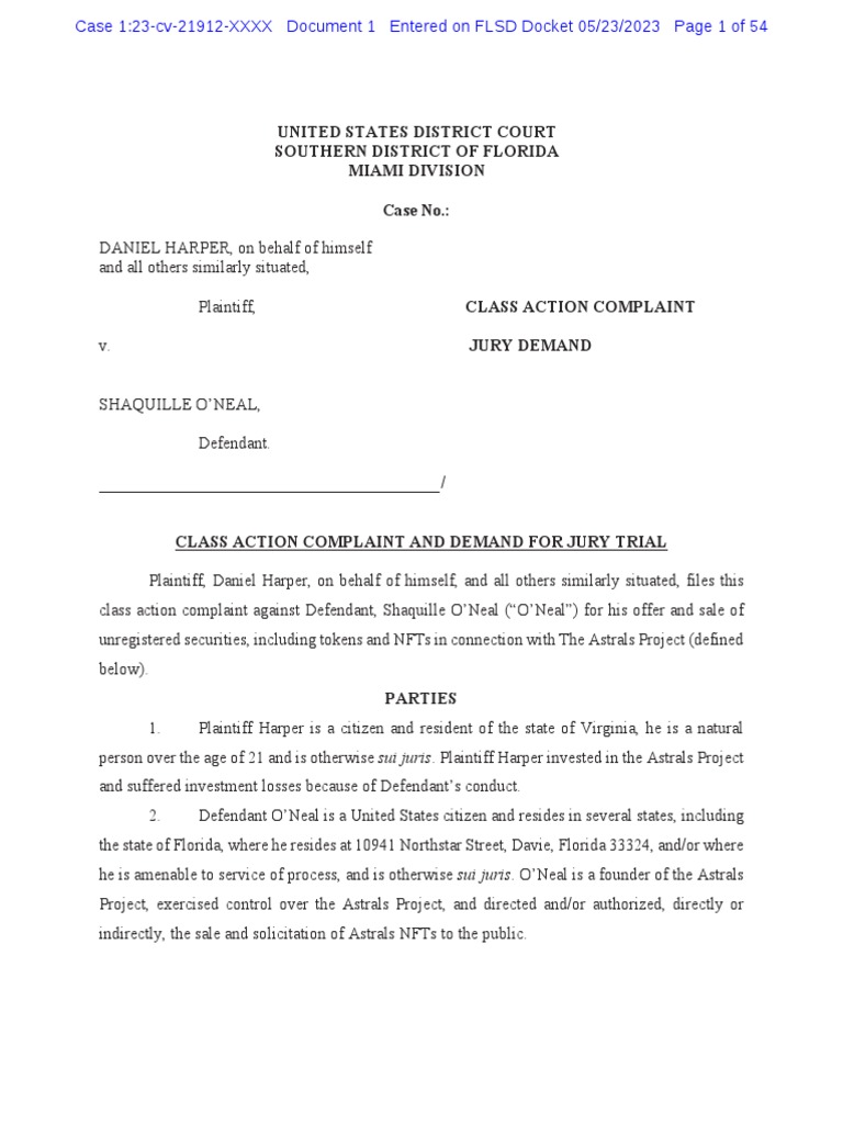 Harper v. O'Neal | PDF | U.S. Securities And Exchange Commission ...