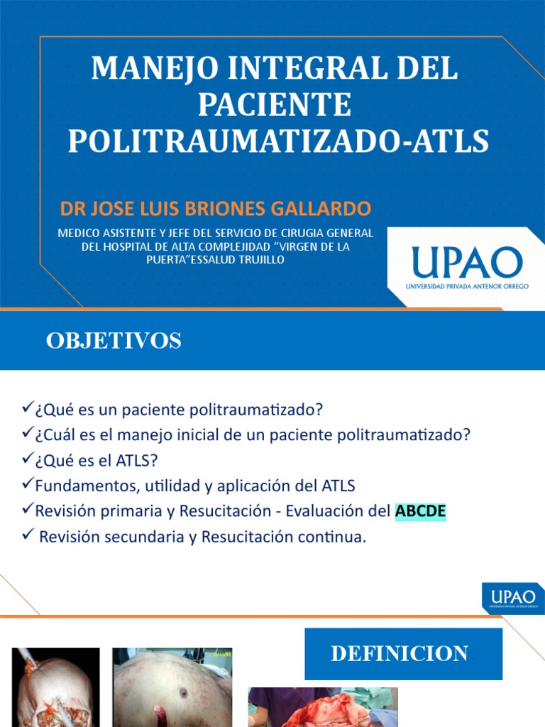 Politraumatizado-Atls DR Briones | PDF | Lesión | Reanimación ...