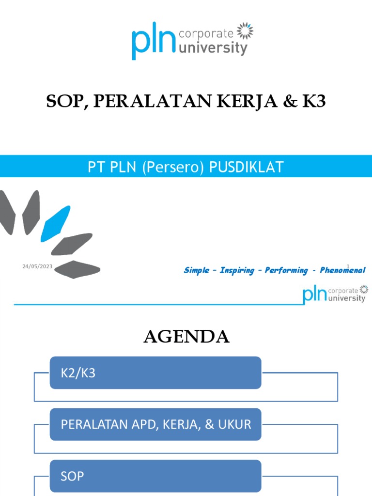 SOP K3 dan Peralatan Kerja PLN | PDF