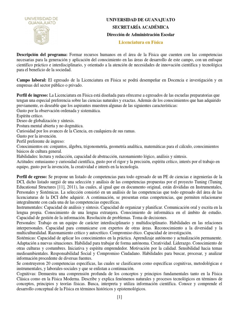 Licenciatura en Fisica | PDF | Física | Teoría Licenciatura en Fisica | PDF | Física | Teoría
