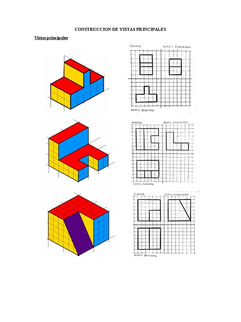 Vistas Principales en Dibujo Técnico | PDF