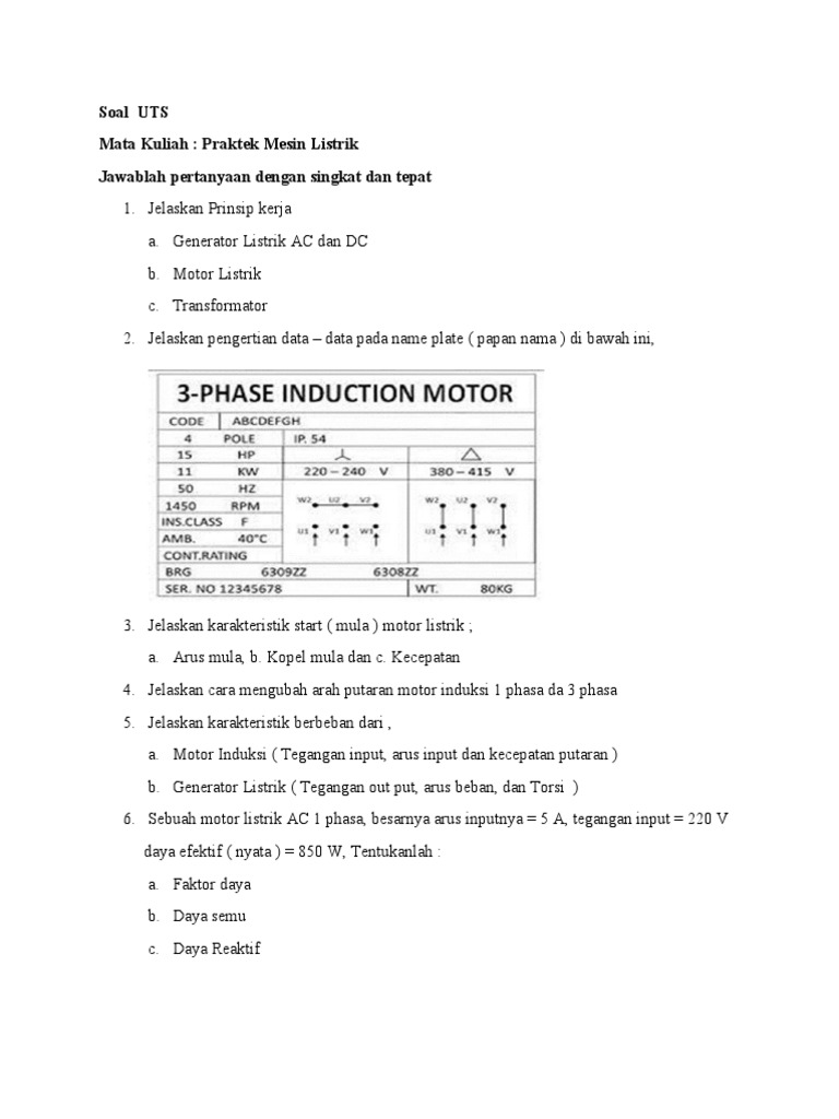 Soal UTS PML | PDF