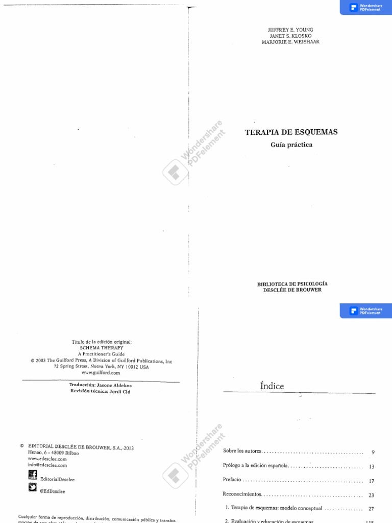 Terapia Esquemas, Guia Practica 1 | PDF