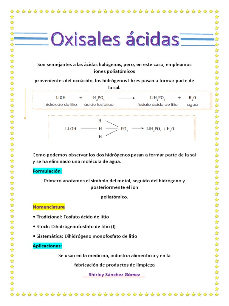 Oxisales Ácidas | PDF | Ciencia y matemáticas