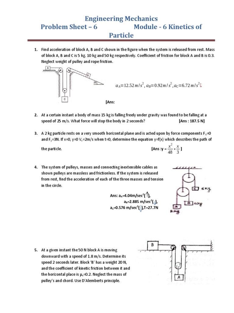 Module 6 | Download Free PDF | Tension (Physics) | Force
